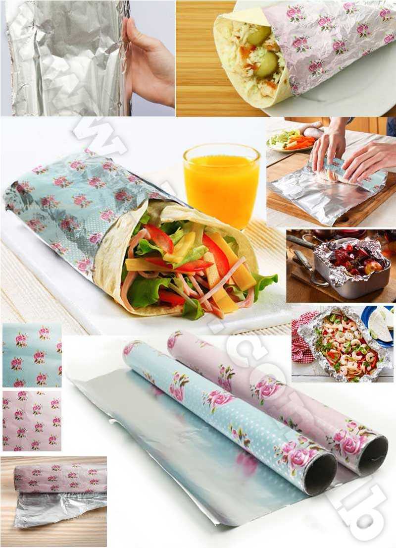 Aluminium Food Wrapping Paper Flower Print