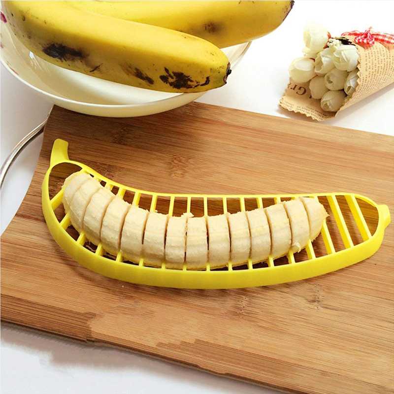 Kitchenware Plastic Banana Slicer Cutter Chopper for Vegetable Fruit Salad
