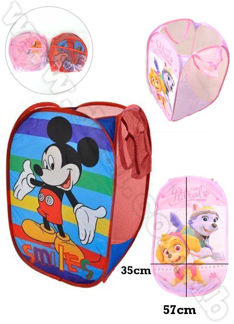 Pop Up hamper mesh toy child Cartoon laundry hamper the toy storage bin ...