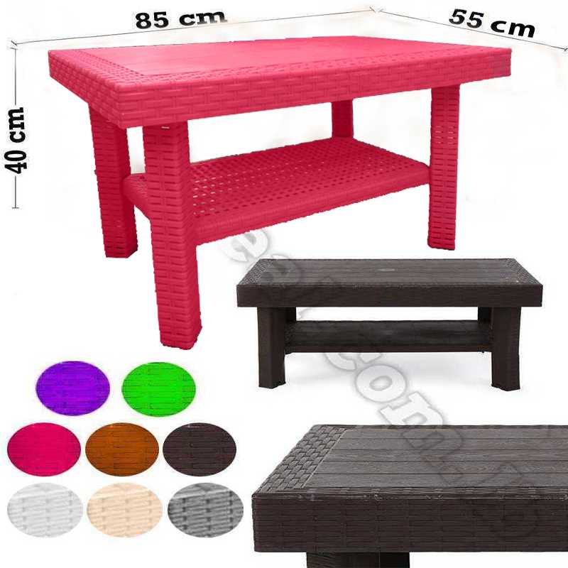 Double Top Plastic Centre Table For Living Room