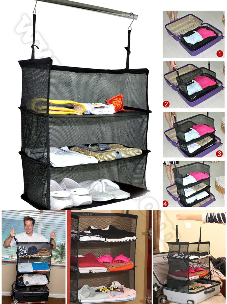 shelves to go packable suitcase shelves black