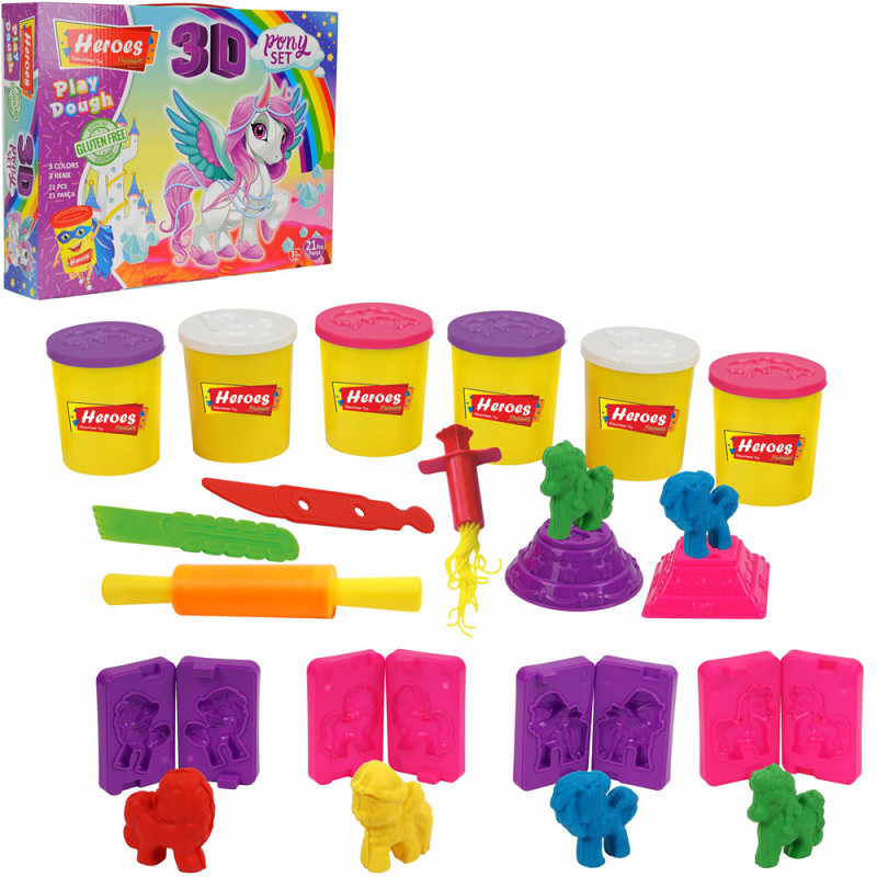 unicorn my little pony 3D play dough pony set gluten free