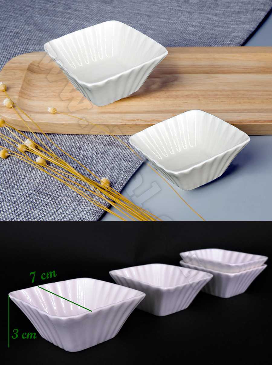white ceramic Sauce plate 4 pcs